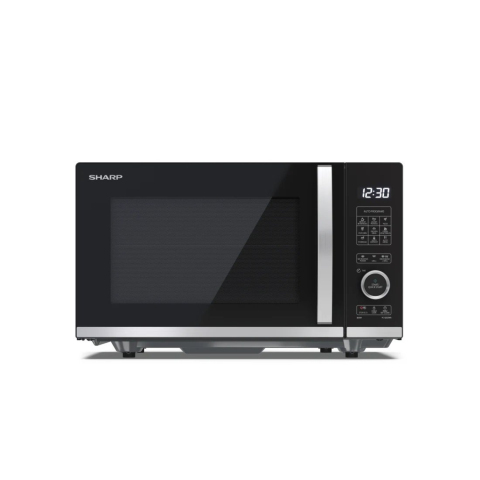 Sharp YC QG204AU B 20 Litres Flatbed Microwave Oven with Grill Black George Fry Ltd